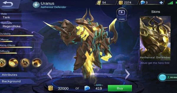 Uranus Mobile Legends - Tanggal Rilis, Skill, dan Cerita Latar | Gadgetren