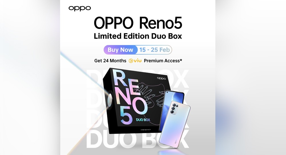 OPPO Rilis Reno5 Limited Edition Duo Box dengan Hadiah Proyektor Cardboard