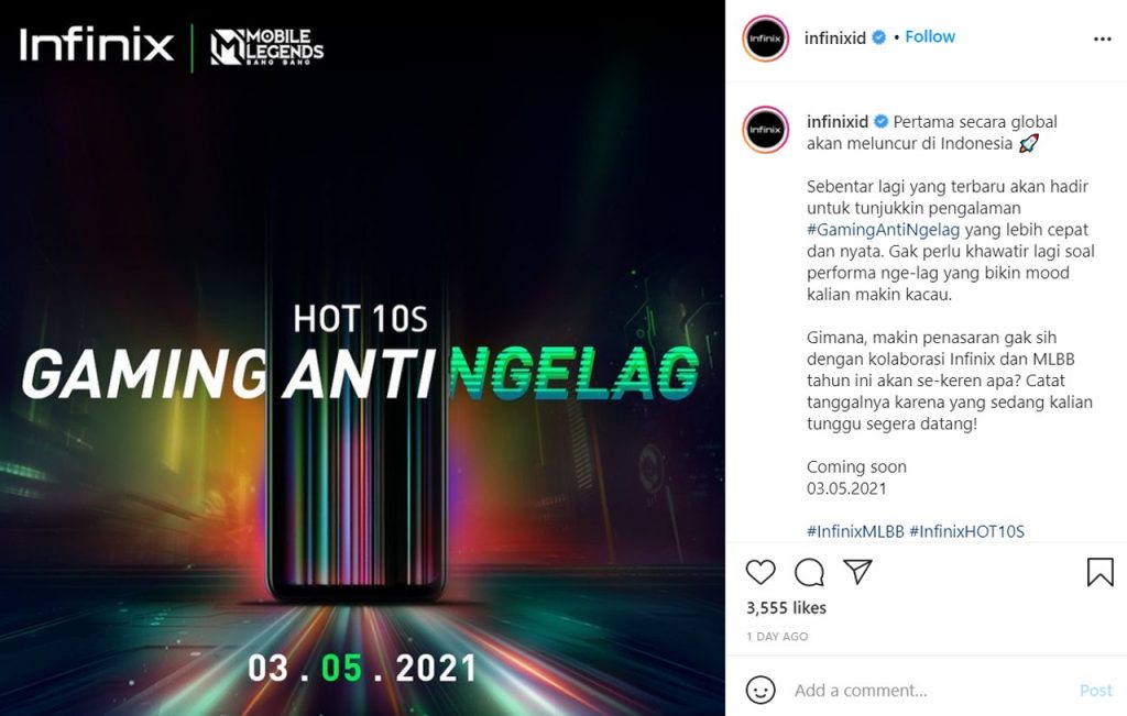 Kolaborasi dengan Mobile Legends, Infinix HOT 10S Segera Dirilis di ...