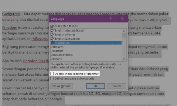 Cara Menghilangkan Garis Merah di Microsoft Word - ruanglab.id