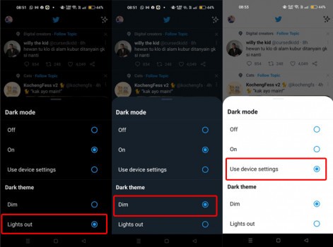 Cara Mengaktifkan Dark Mode Twitter Untuk Aplikasi dan Web