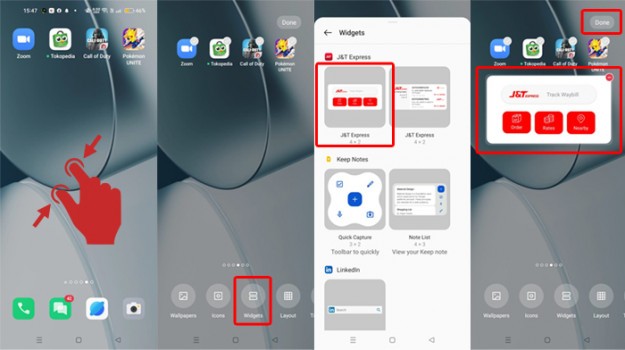 Cara Menambah Widget di Home Screen Handphone OPPO