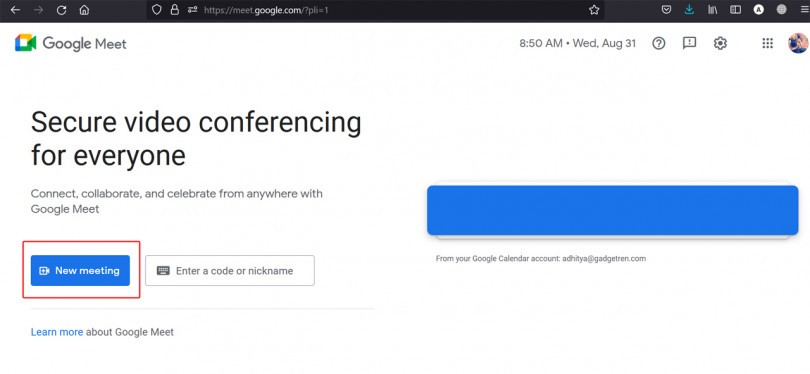 Cara Membuat Link Google Meet dan Membagikannya ke Peserta Lain
