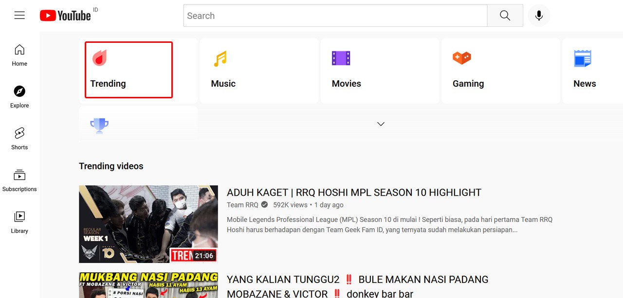 Cara Melihat Trending YouTube Baik di Situs dan Aplikasi