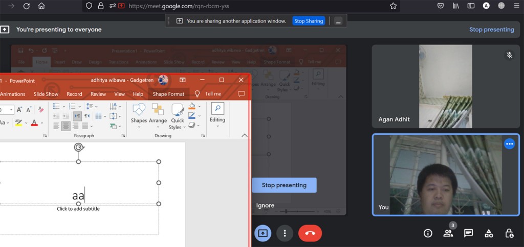 Cara Share Screen Google Meet di Handphone dan Laptop