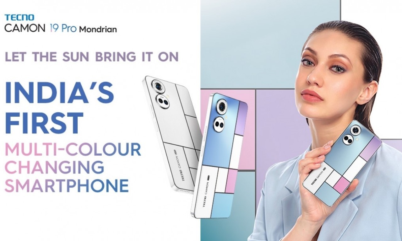 Tecno Rilis Handphone Camon 19 Pro Mondrian yang Bisa Berubah Warna