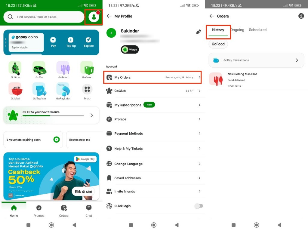 Cara Cek Riwayat Gojek Biar Tahu Semua Transaksi yang Pernah Dilakukan