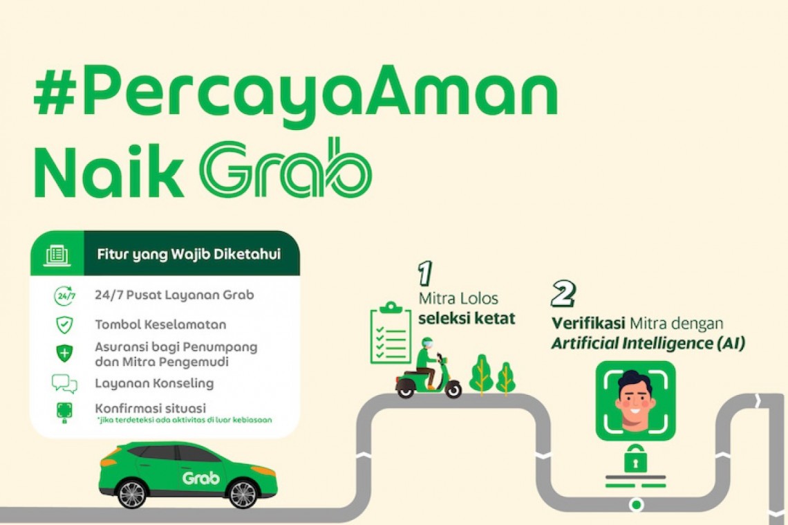Naik Grab? Ini 5 Fitur Keselamatannya Biar Perjalanan Makin Aman