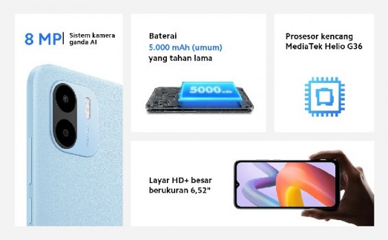 Ini Harga Redmi A2 Beserta Spesifikasi dan Varian Warnanya