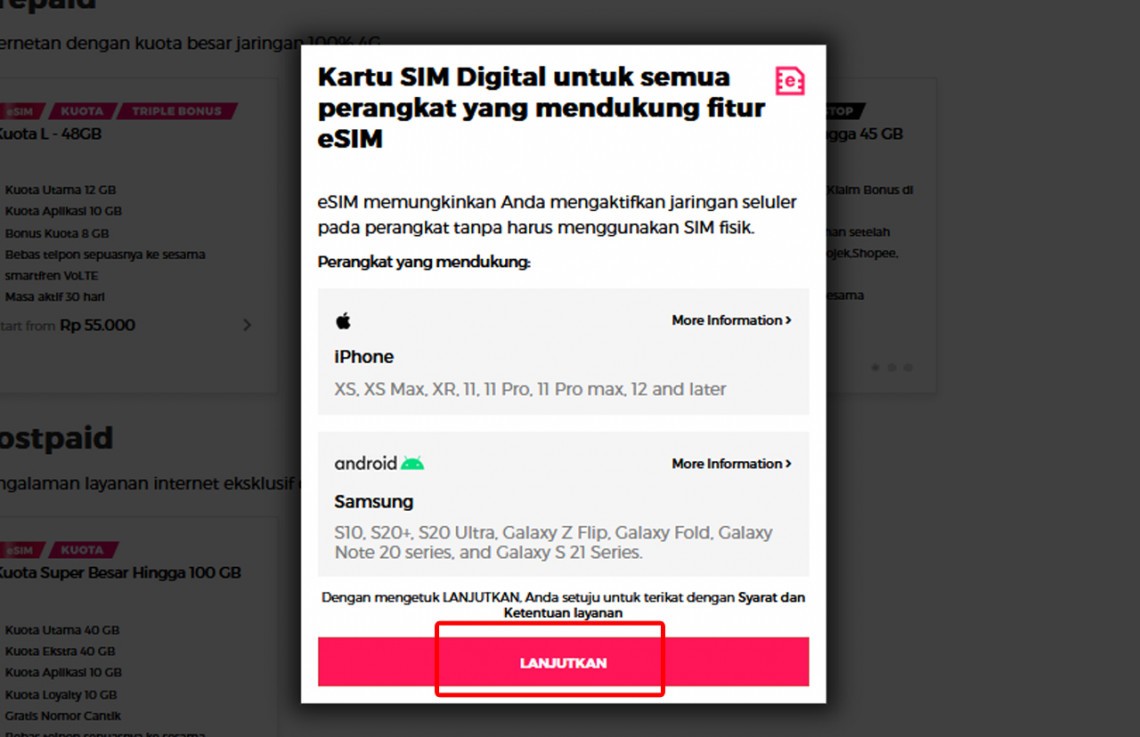 Cara Beli eSIM Smartfren Secara Online dan Lewat Galeri