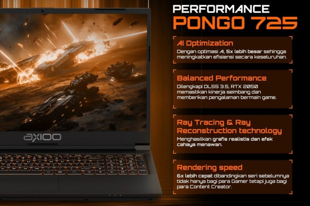 Pre Order Laptop Gaming Axioo PONGO 725 dengan RTX 2050 Digelar ...