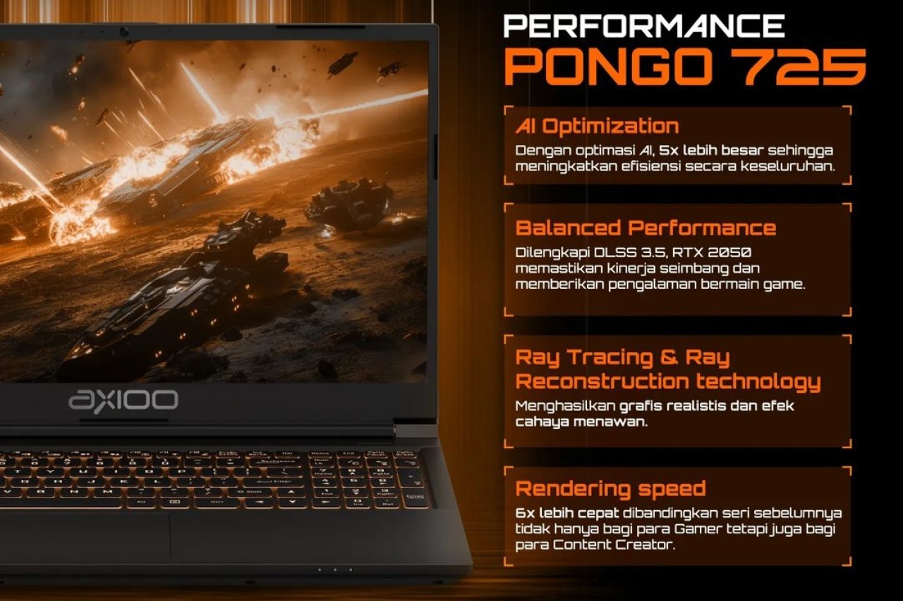 Pre Order Laptop Gaming Axioo PONGO 725 dengan RTX 2050 Digelar ...