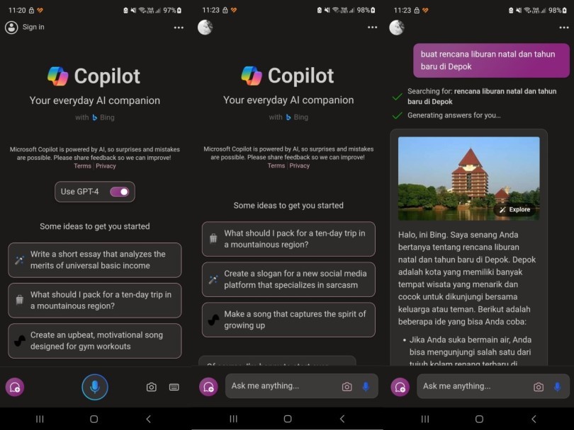 Aplikasi Asisten AI Copilot dari Microsoft Kini Tersedia di Android Aplikasi Asisten AI Copilot dari Microsoft Kini Tersedia di Android