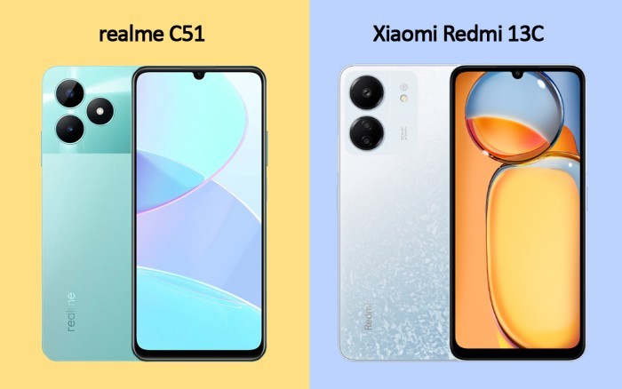 Bedanya realme C51 dan Redmi 13C, Chipset Lebih Kencang!