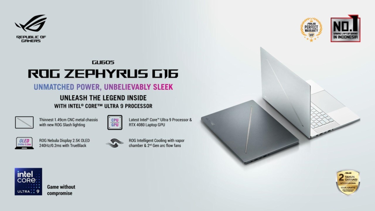 ASUS ROG Zephyrus G16 (GU605) Hadirkan Performa Tinggi dengan Desain ...