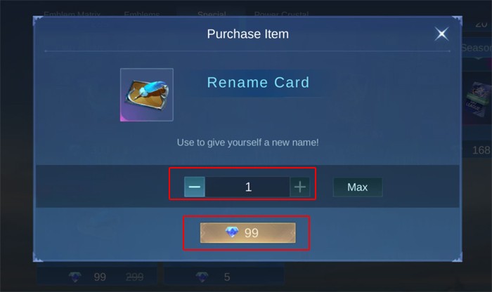 Cara Ganti Nama ID Mobile Legends dengan Rename Card