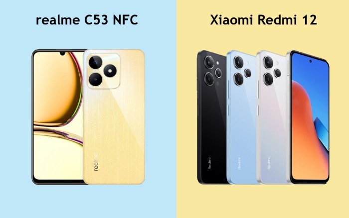 Perbandingan realme C53 NFC dan Redmi 12, Unggul Mana?