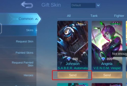 Cara Gift Skin Mobile Legends Sebagai Hadiah ke Pemain Lain