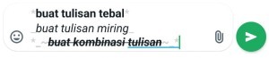 Cara Buat Tulisan Coret, Miring, dan Tebal di WhatsApp