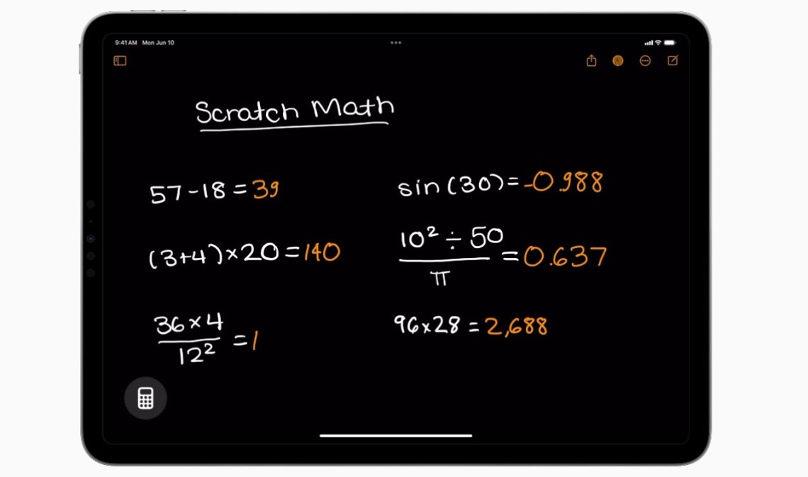 Canggih, Kalkulator di iPad Kini Bisa Pecahkan Rumus Matematika