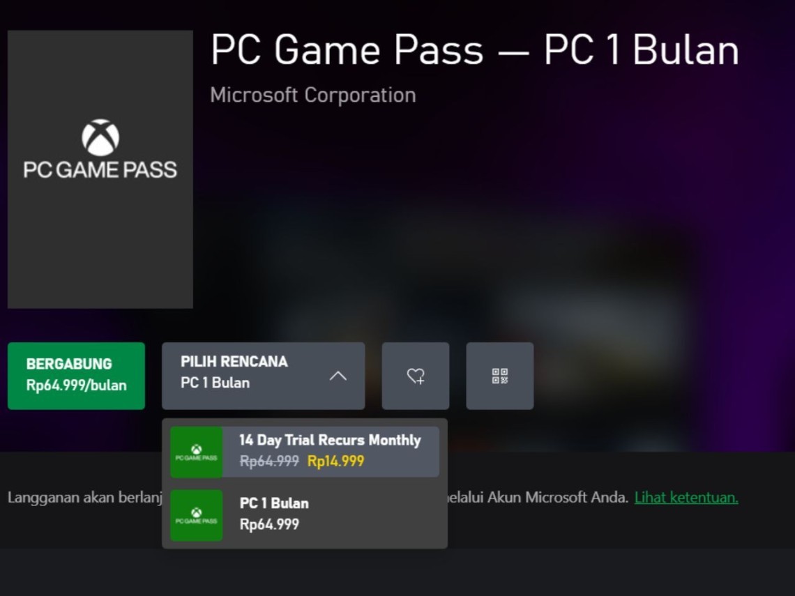 XBOX PC Game Pass di Indonesia Kini Naik Harganya