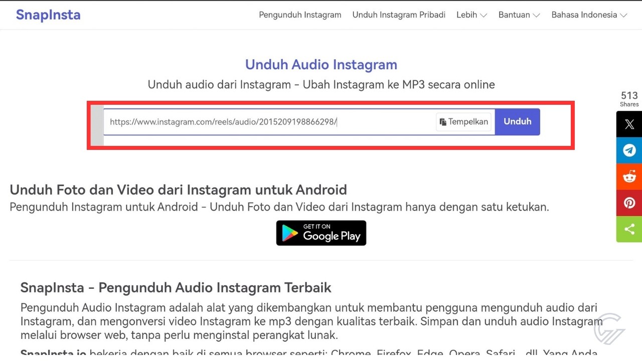 Cara Download Audio Instagram Untuk Menyimpan ke Galeri
