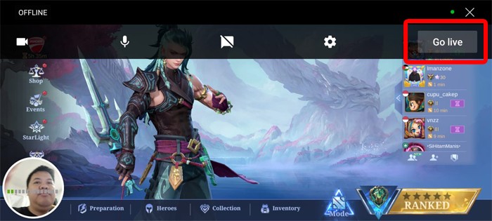 Cara Live Streaming Mobile Legends di YouTube dari HP Langsung