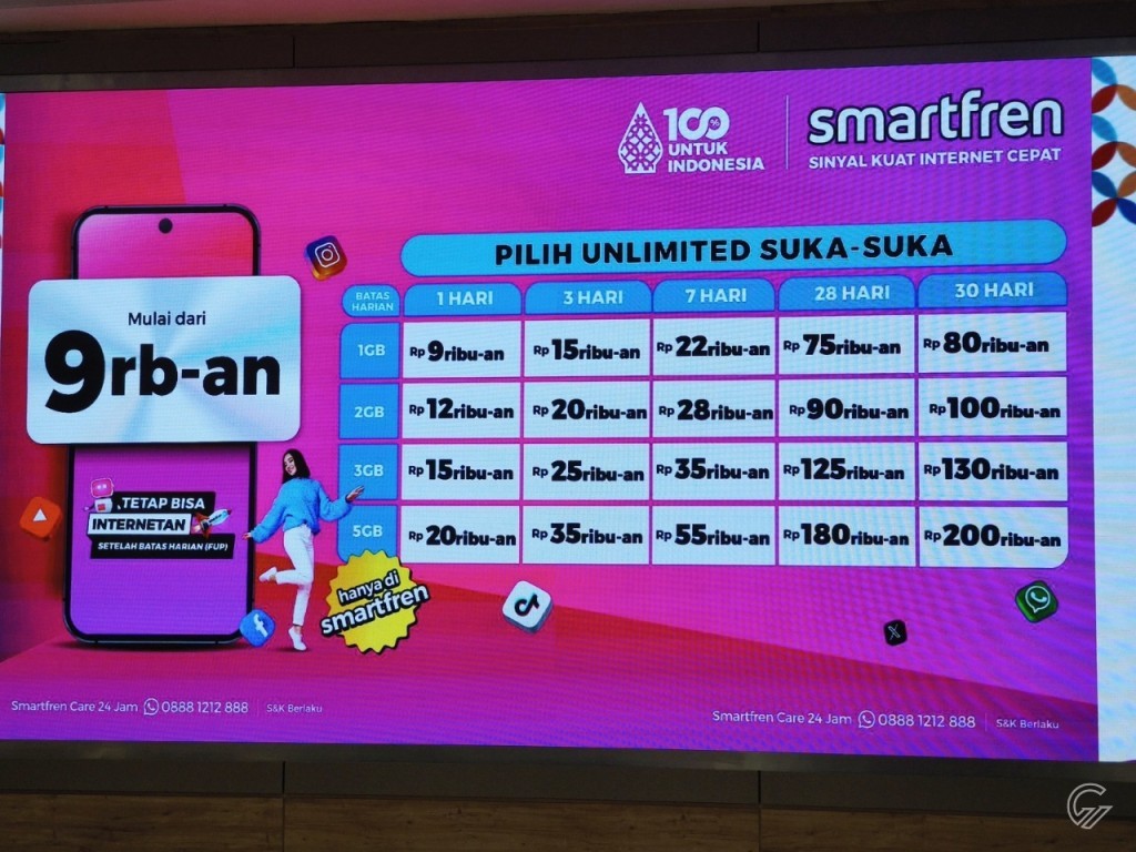 Smartfren Hadirkan Paket Unlimited Suka-Suka Seharga Mulai Rp9 Ribu