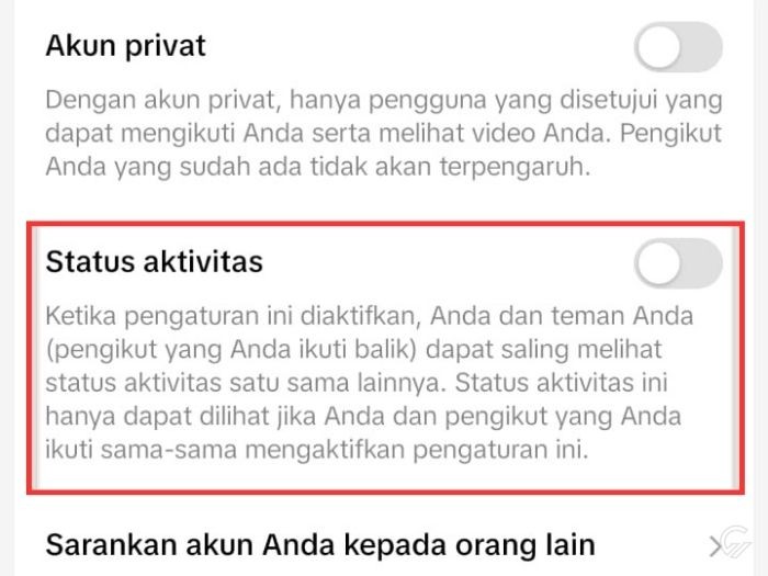 Cara Mematikan Tanda Aktif di TikTok Agar Status Aktivitas Tidak Terlihat