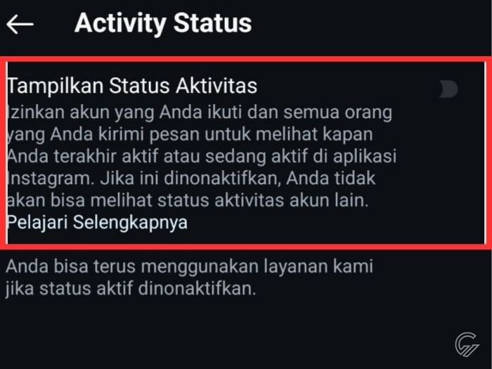 Cara Mematikan Tanda Status Online di Instagram Agar Terlihat Mati dan ...