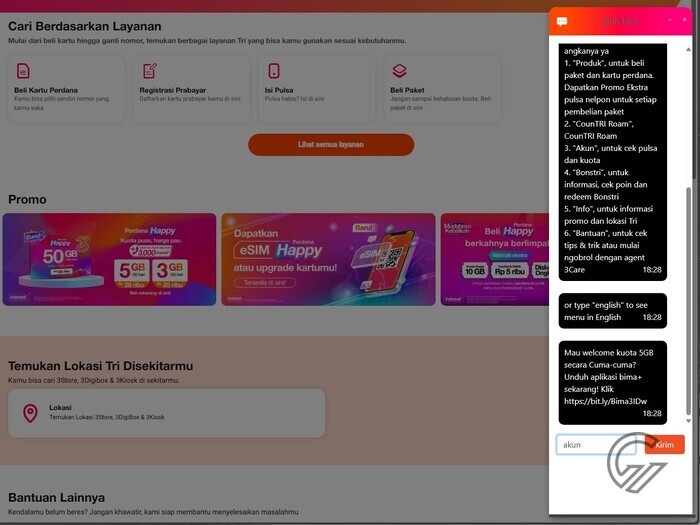 Cara Cek Masa Aktif Kartu Tri 3 Supaya Tidak Hangus