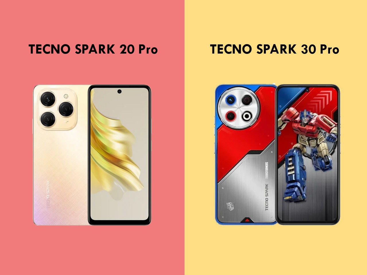 TECNO SPARK 20 Pro Vs TECNO SPARK 30 Pro – Perbedaan Spesifikasi dan Fitur