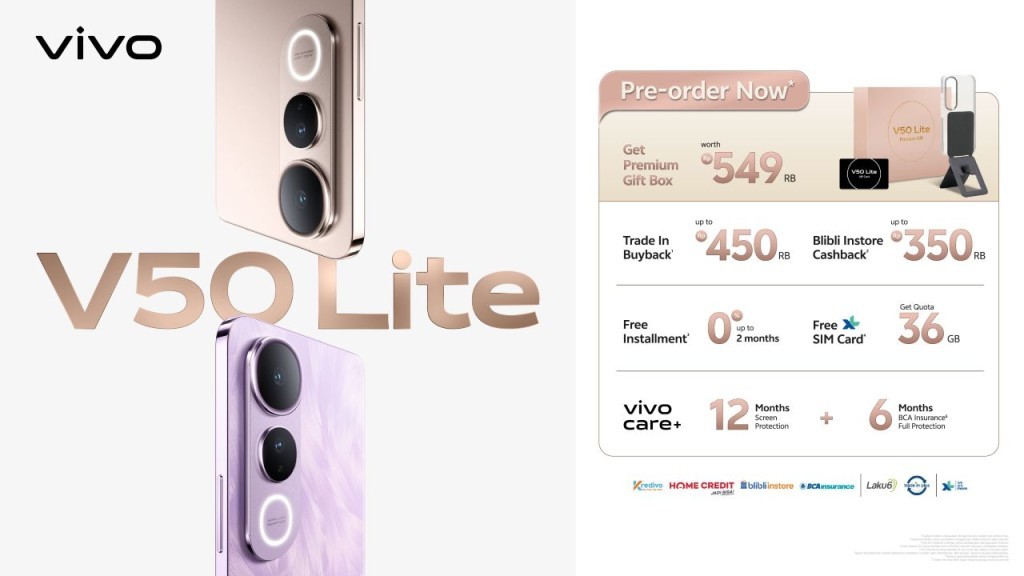 vivo V50 Lite Resmi Meluncur di Indonesia, Harganya Mulai Rp3,5 Jutaan