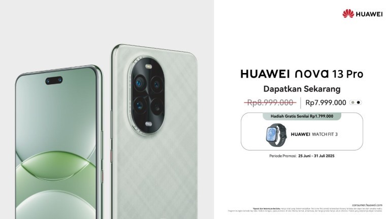 HUAWEI nova 13 Pro Resmi Rilis di Indonesia Bawa Dual-Selfie Camera