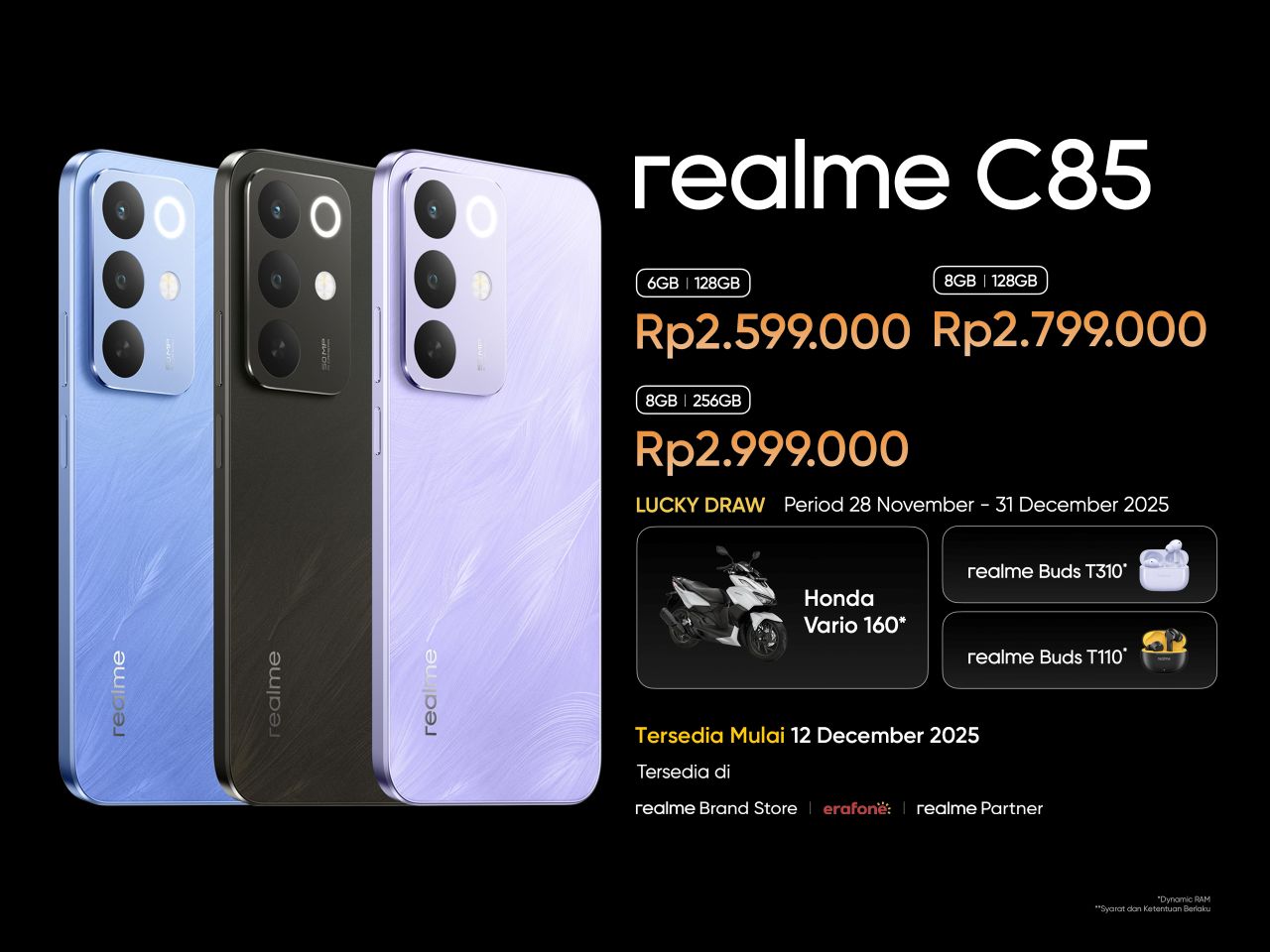 Mulai Rp2 Jutaan, realme C85 Series Resmi Hadir di Indonesia dengan ...