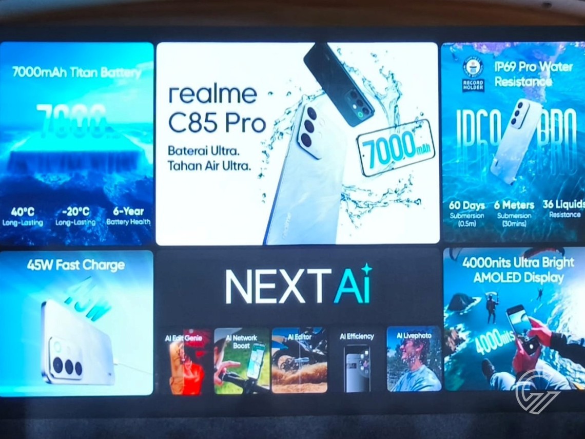 Bawa Ketahanan IP69 Pro, realme C85 Series Raih GUINNESS WORLD RECORDS